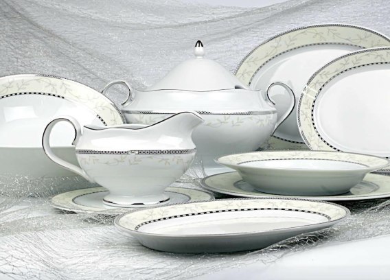 Serwis obiadowy dla 6 osób 25 elementowy ASTRA B601 Marzenie Platynowe ...